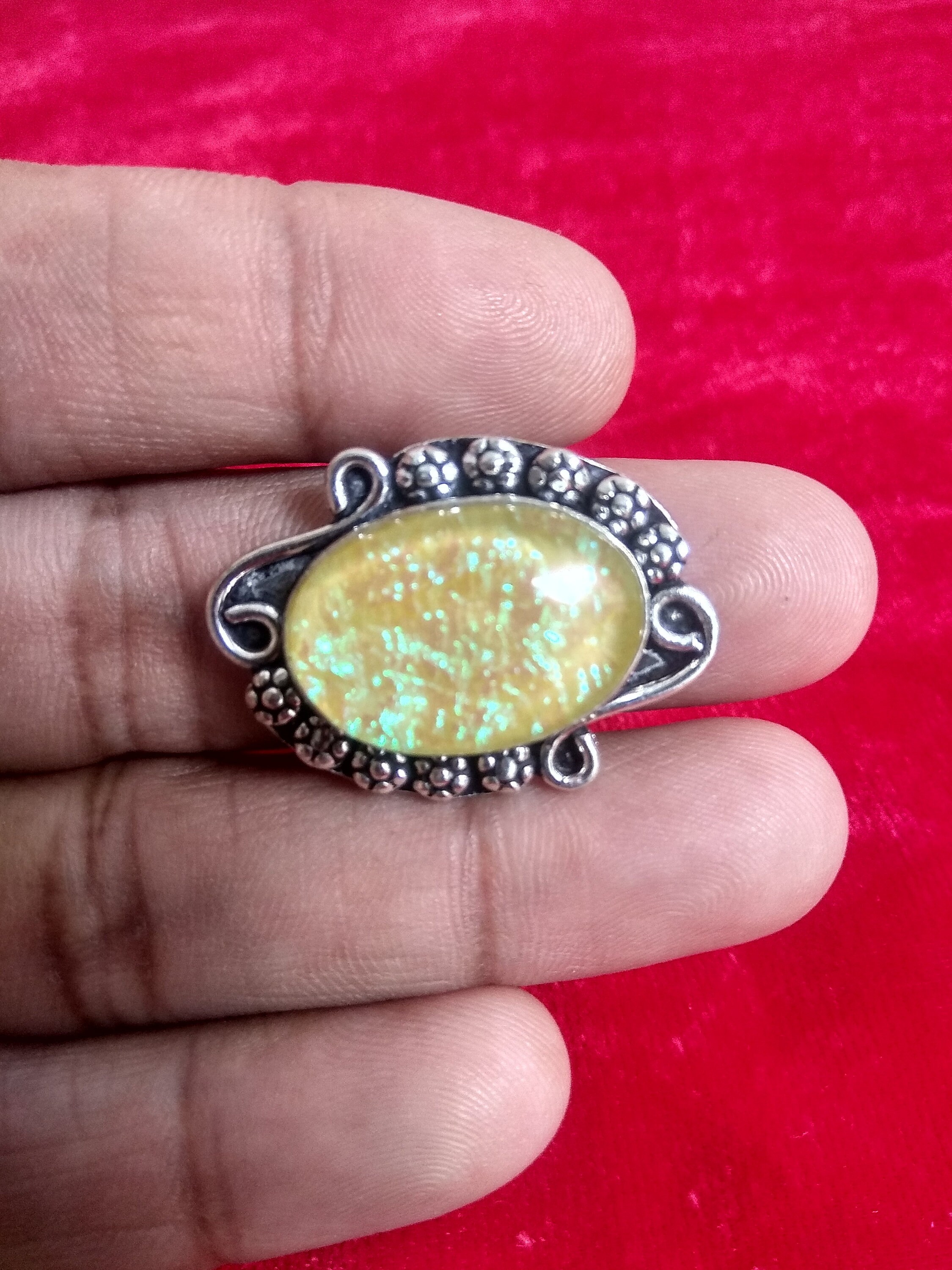 925 sterling silver plated stone ring handmade ring52 carat | Etsy