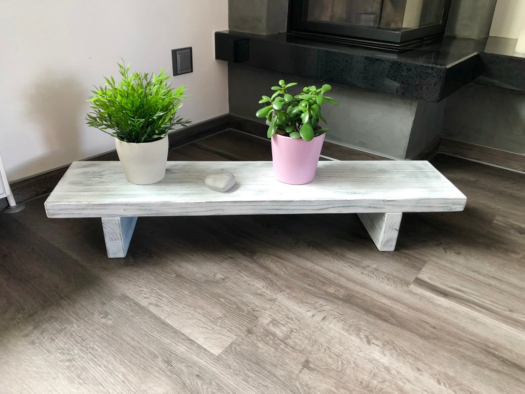 Flower Bench Plant Shelf Solid Wood Decorative Bench - Etsy