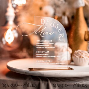 Acrylic Arch Dressert Menu, Clear Acrylic Gold Candy Bar Sign, Gold ...