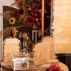 Acrylic Arch Top Table Sign, Gold Mirror Acrylic Sign, Golden Plexi Top ...