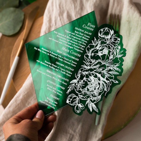 Acrylic Menus - Etsy