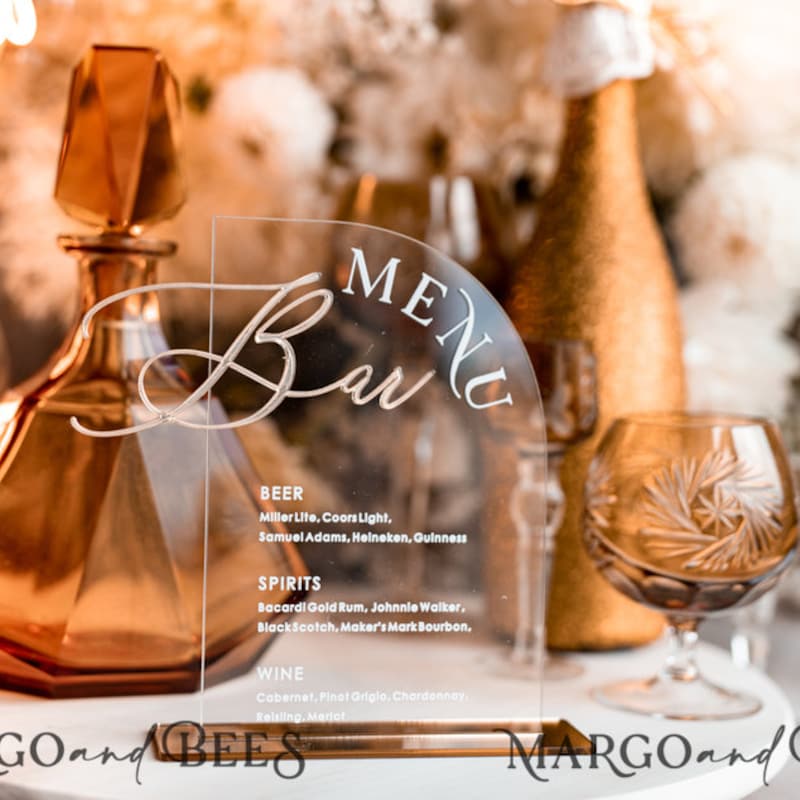 Clear Menu Cards - Etsy