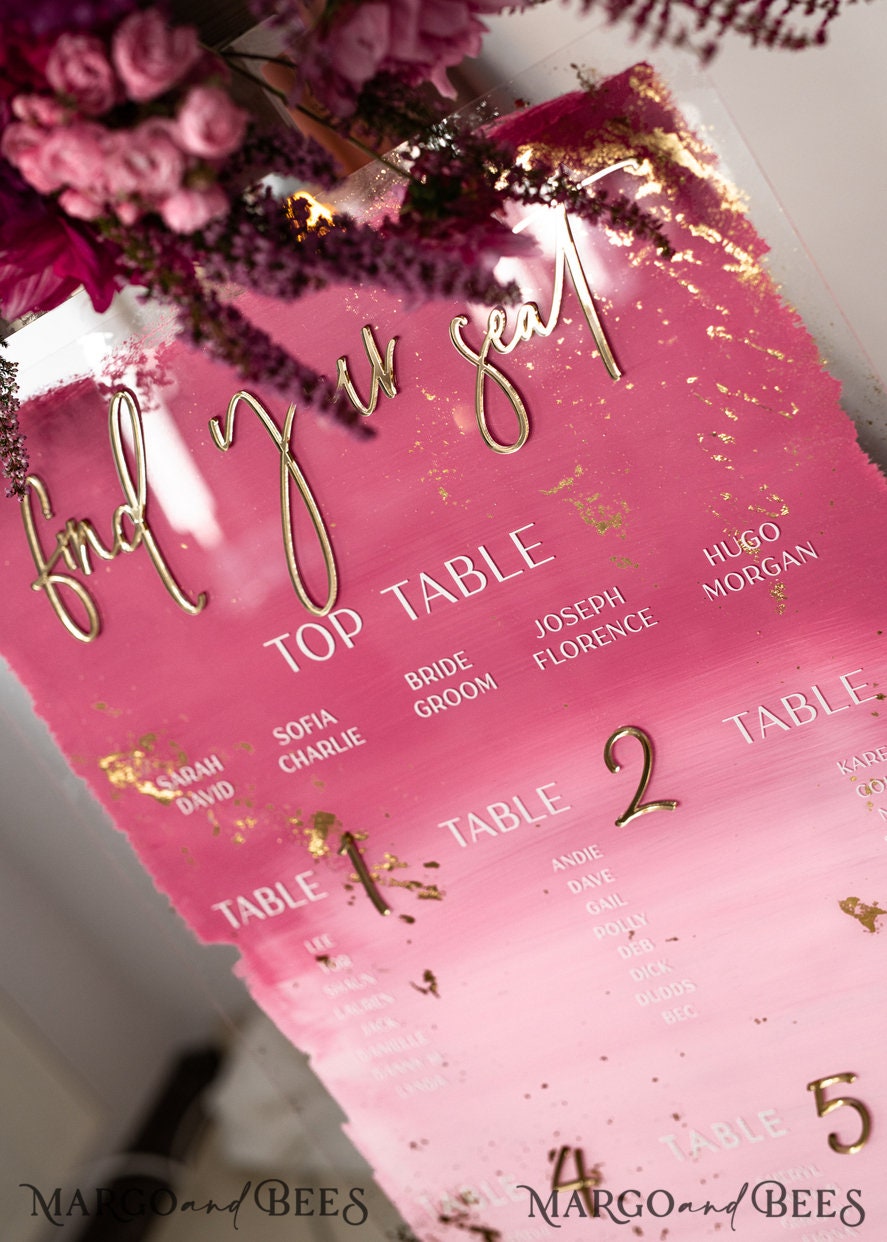 Acrylic Mauve Wedding Welcome Sign Painted Dusty Rose Acrylic Gold ...