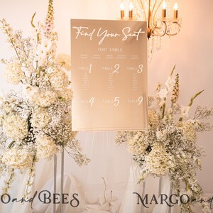 Acrylic Gold Mirror Table Plan, Modern Clear Golden Seating Chart, 3d ...