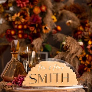 Acrylic Arch Top Table Sign, Gold Mirror Acrylic Sign, Golden Plexi Top ...