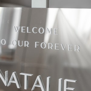 Luxury Silver Mirror Wedding Welcome Sign, Silver Wedding Decor ...