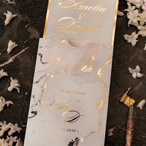 Marble Golden Wedding Invitations Luxury Golden Wedding Invitation ...