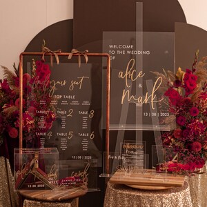 Modern Acrylic Gold Dinner Menu Sign, Simple Plexi Table Menu, Luxury ...