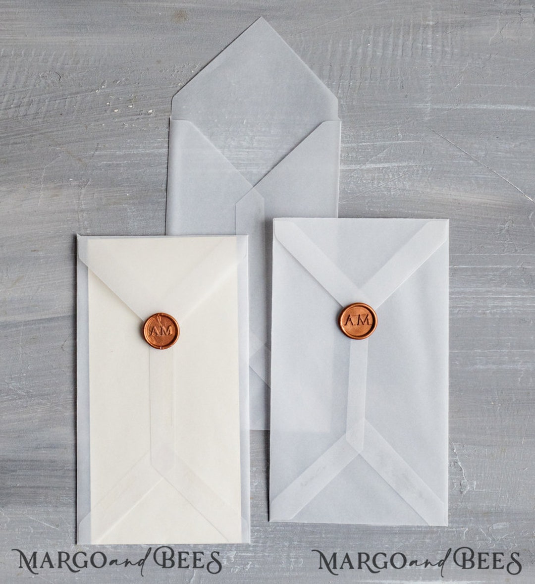 DL Long Vellum Transparent Handmade Envelopes, Elegant Envelopes ...