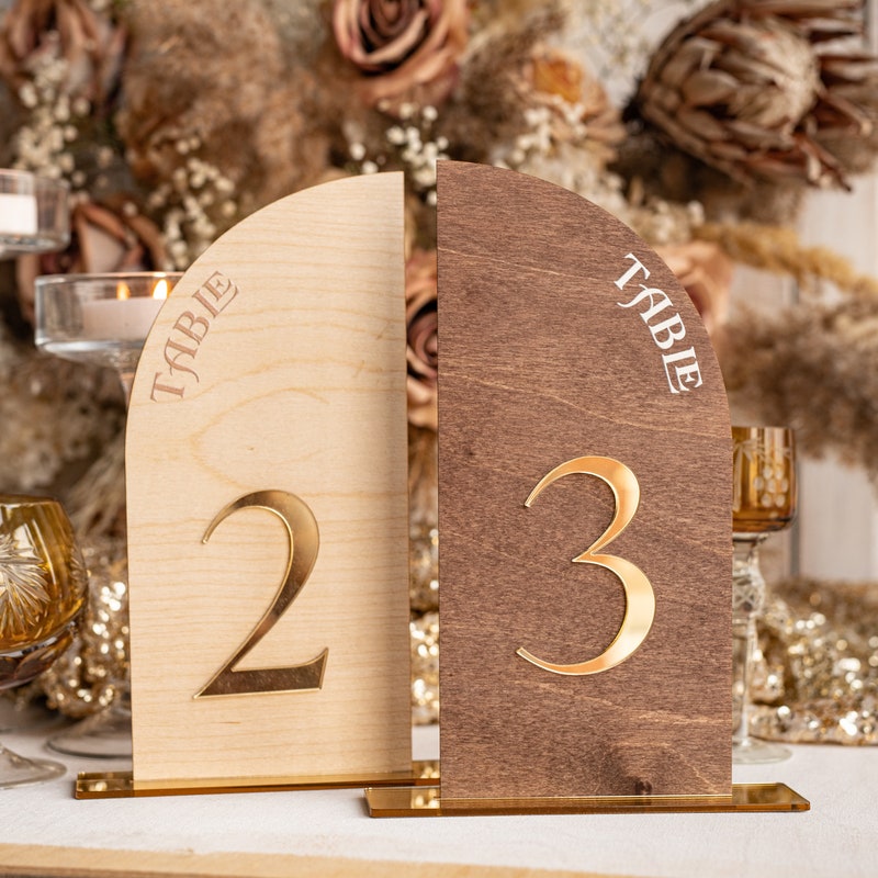 Wood Table Number - Etsy