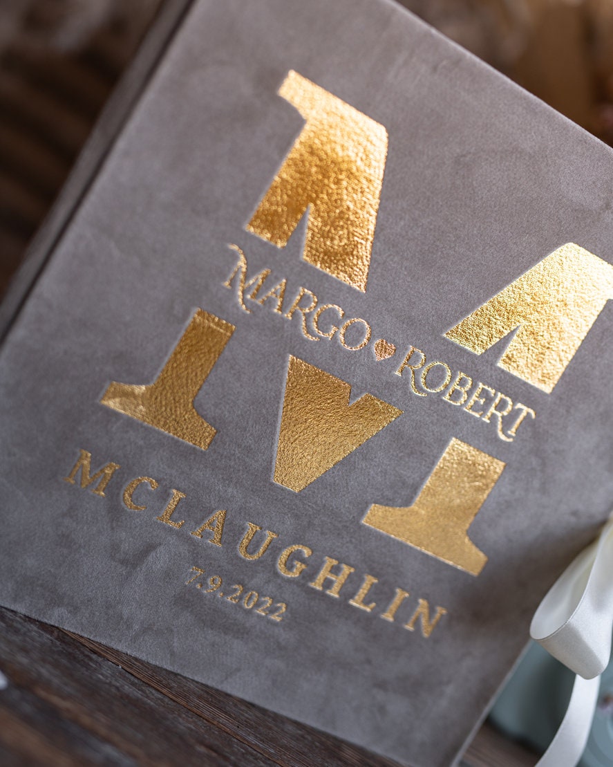 Luxury Gold Photo Album Personalised Gold Leather - Etsy