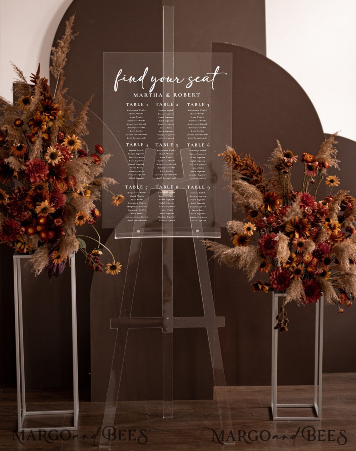 Acrylic Clear Wedding Table Plan Sign Modern Transparent - Etsy