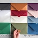 Custom Colors Handmade Envelopes With Velvet Liner, Elegant Envelopes ...