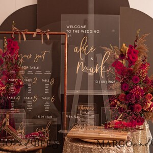 Modern Acrylic Gold Dinner Menu Sign, Simple Plexi Table Menu, Luxury ...