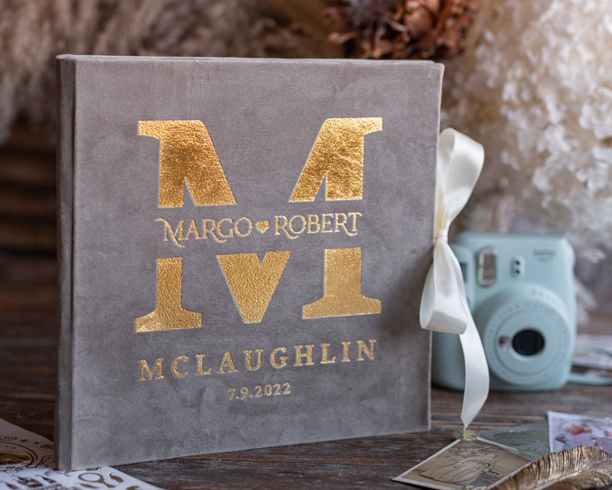 Luxury Gold Photo Album Personalised Gold Leather - Etsy