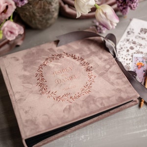 Perfect Presonalised Pink Wedding Guest Book, Elegant Instant Pink ...