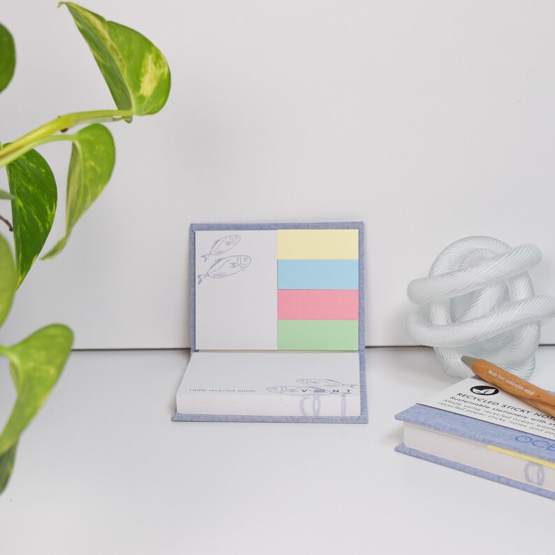 Ocean Blue Sticky Notes Pad - Etsy