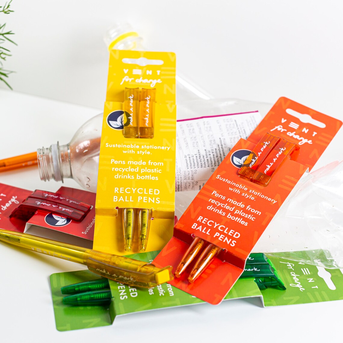 Recycled Plastic Bottle Pens Yellow - Etsy