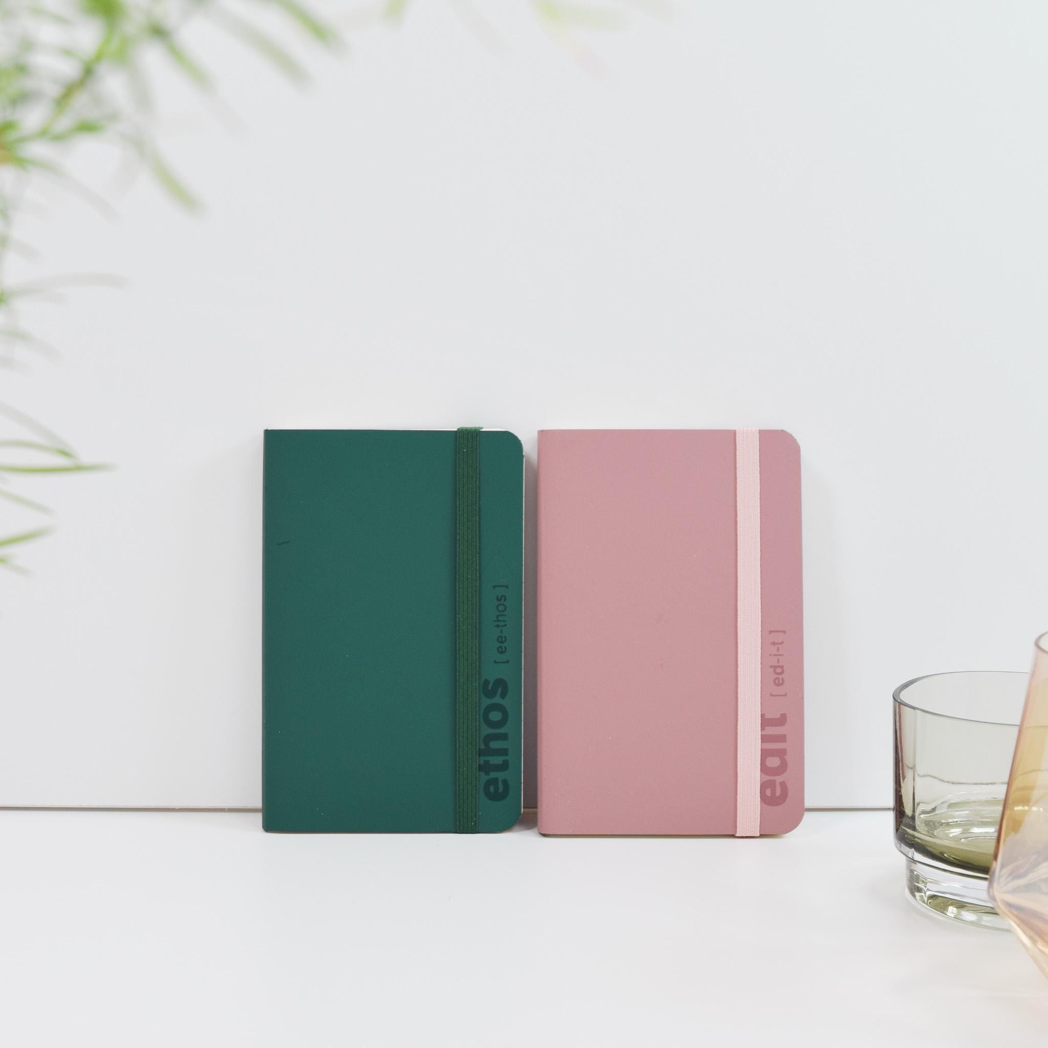 Luxury A6 Recycled Leather Notebook - ETHOS Emerald Green - Etsy