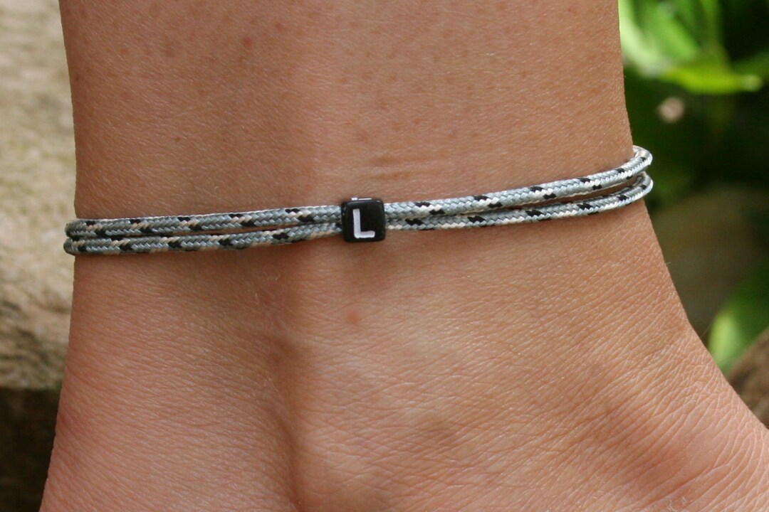 Letter Anklet Letter Surfer Anklet Letter Anklet Personalized Wish ...