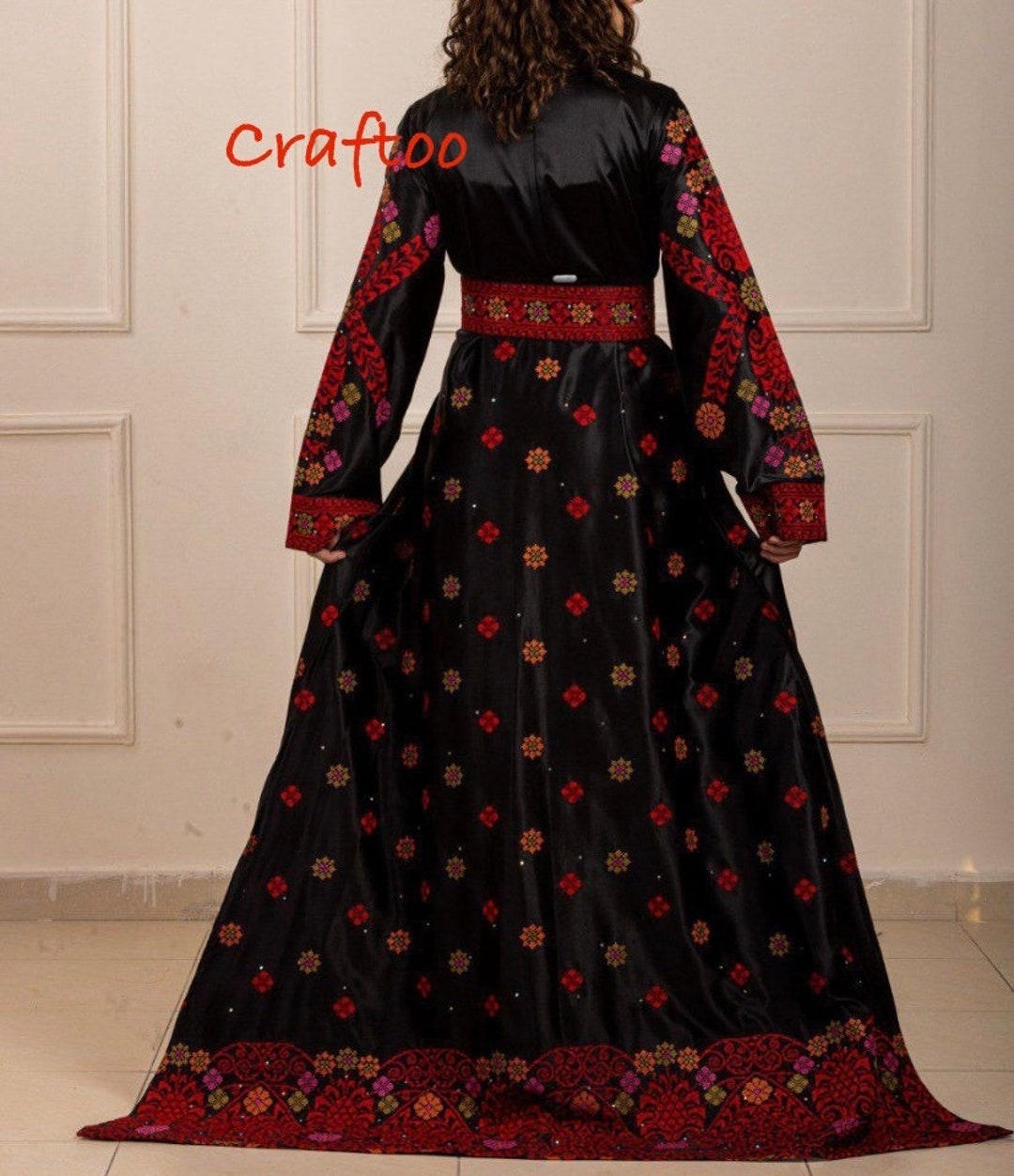 Arabian Embroidery Palestine Dress, Heritage Palestinian Style ...