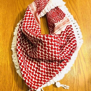 Palestine Kuffyieh Arafat Arab Scarf, Jordan Bedouins Face Cover ...