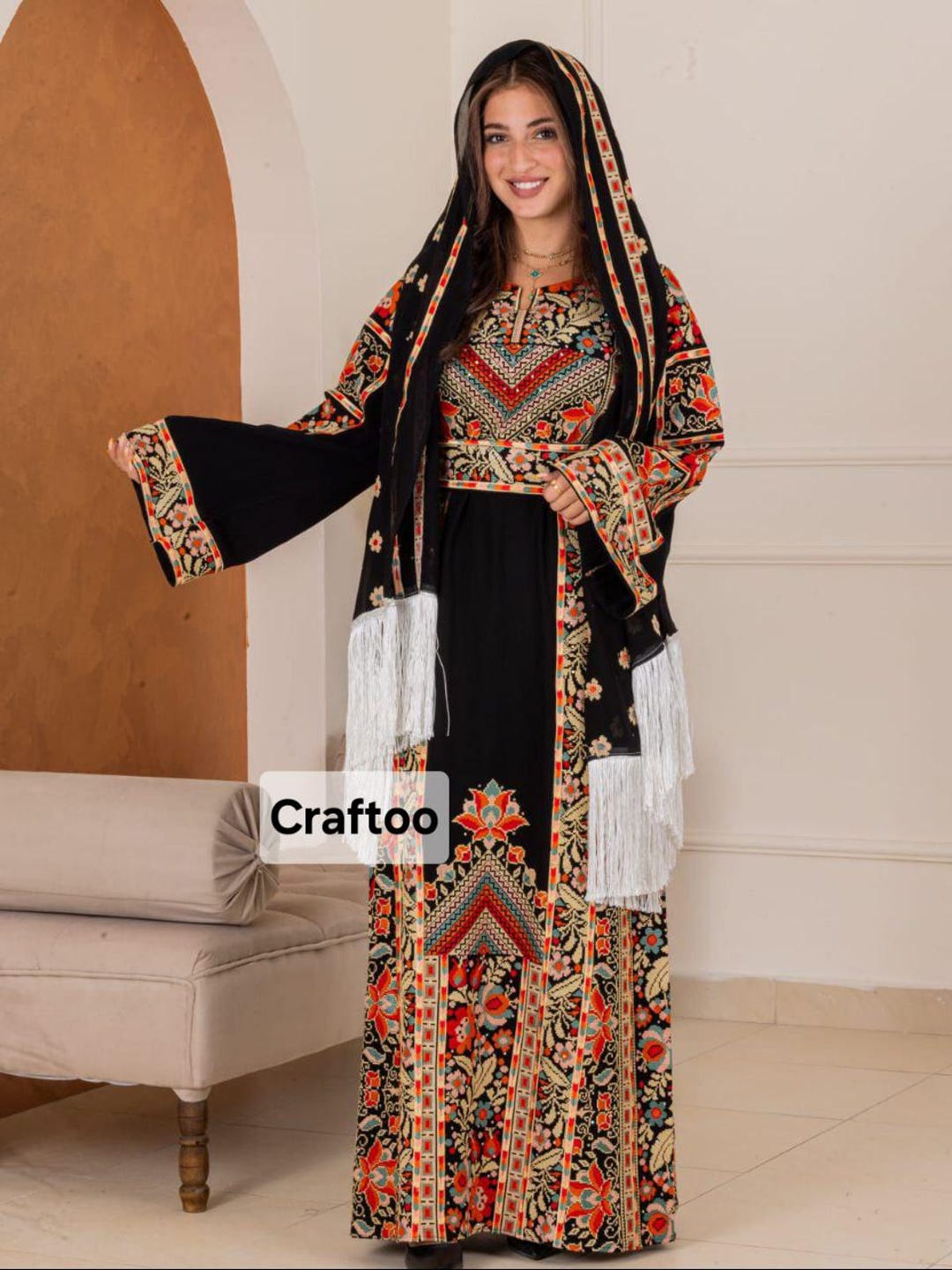 Ramallah Unique Tatreez Dress, Tatreez Embroidery Palestinians Style ...