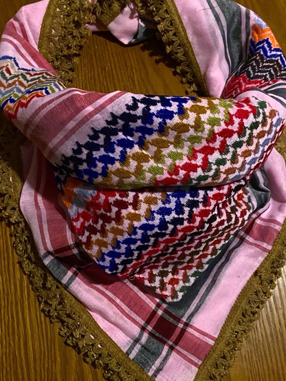 Pink Keffiyeh Palestine Scarfs, Unique Arab Desert Bandana Face Cover ...