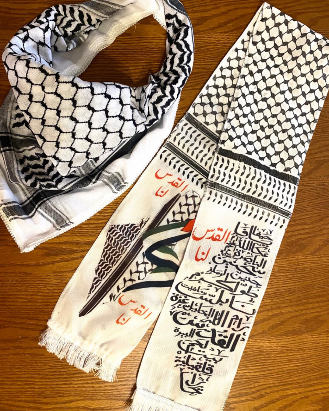 Keffiyeh Palestine Scarfs , Palestinian Cities Unique Arabic Writing ...