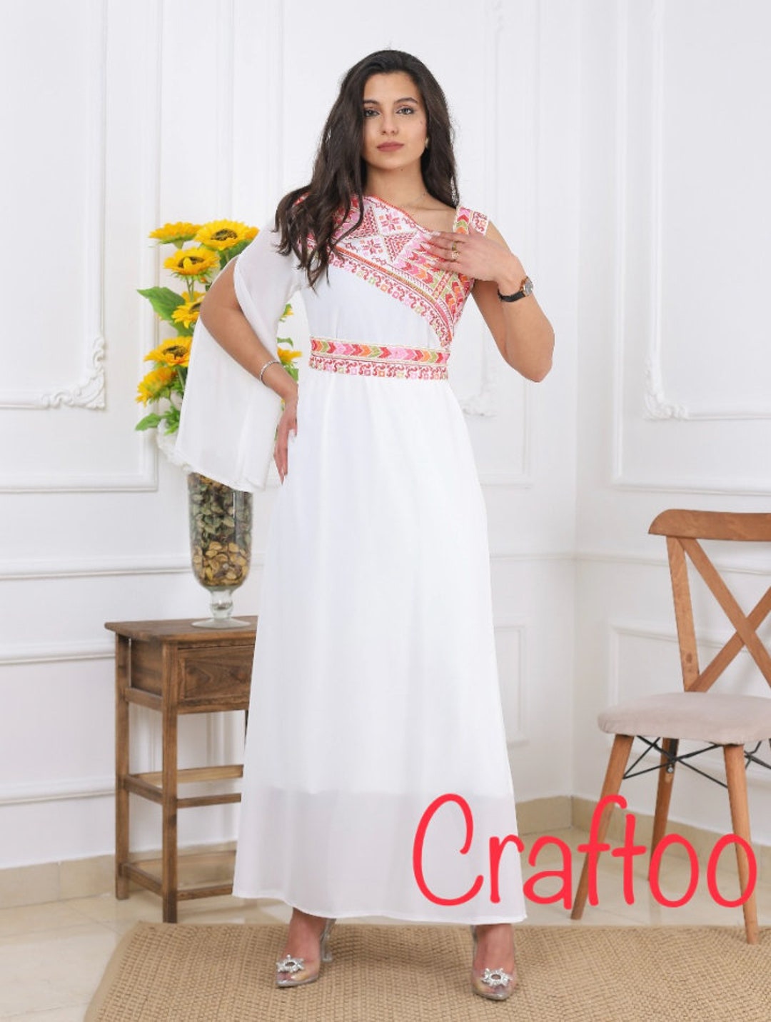 Embroidery Palestine Dress, Vintage Style, Heritage Palestinian ...