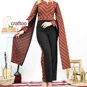 Trousers Embroidery Palestine Outfit, Heritage Palestinian Traditional ...