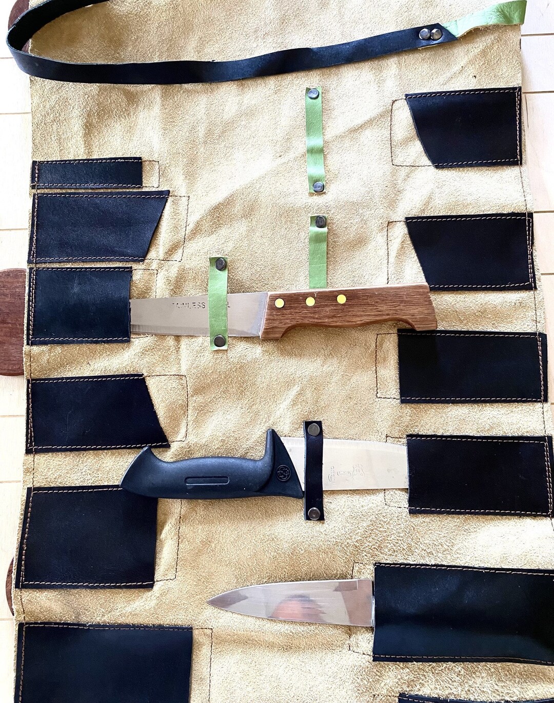 12 Slots Knife Roll, Chef Bag, Cow Genuine Leather Knives Roll, Tools ...