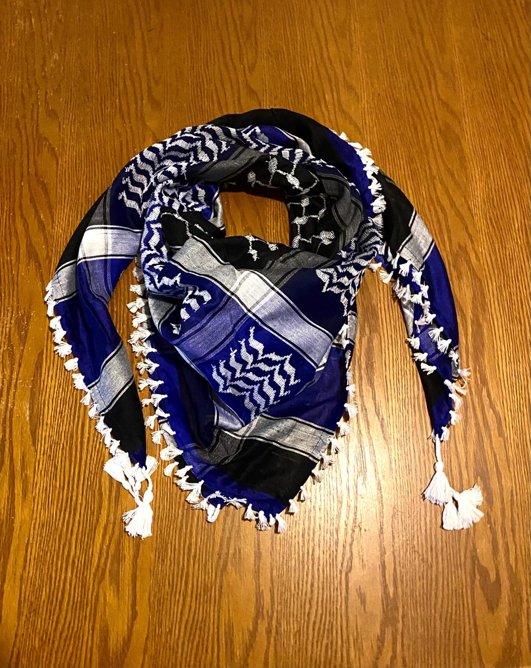 Royal Blue Unique Scarf, Arabian Sahara Bandana Kofya, Palestine ...