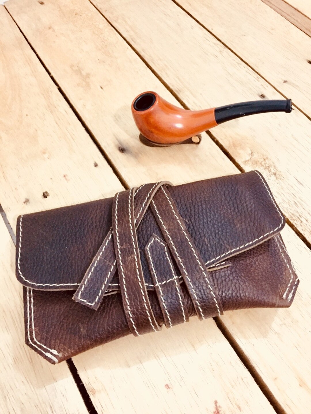 Handmade Leather Pouch, Pipe Pouch, Personalized Genuine Cow Leather ...