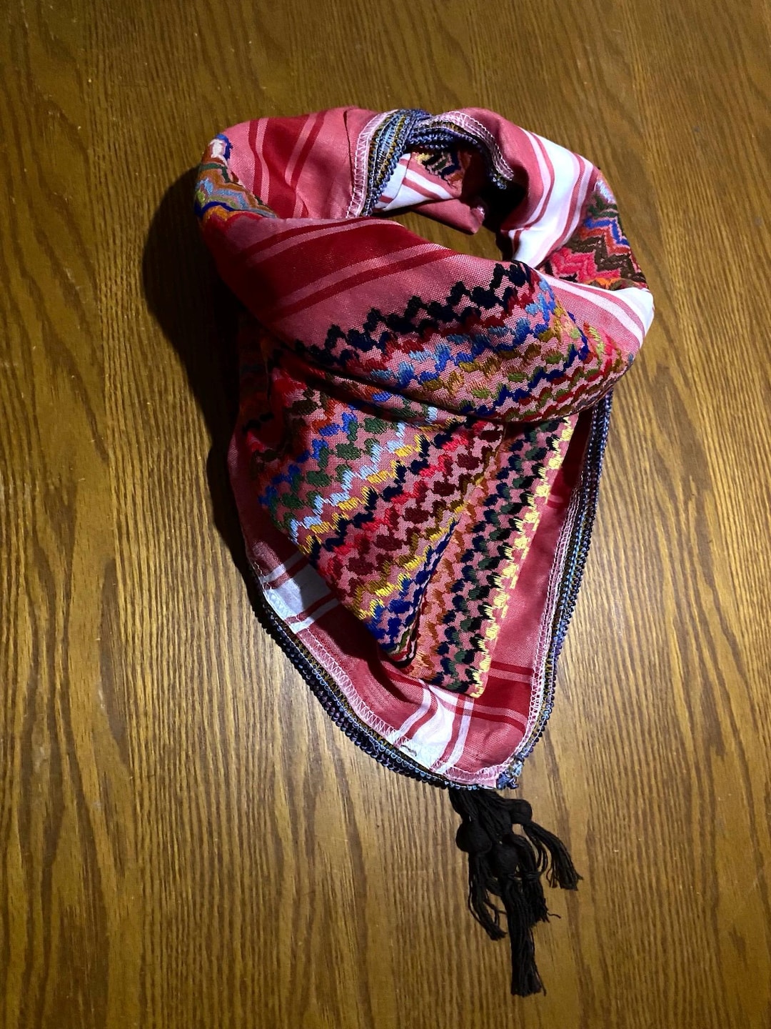 PINK Keffiyeh Scarf, Unique Palestine Arab Desert Bandana Face Cover ...