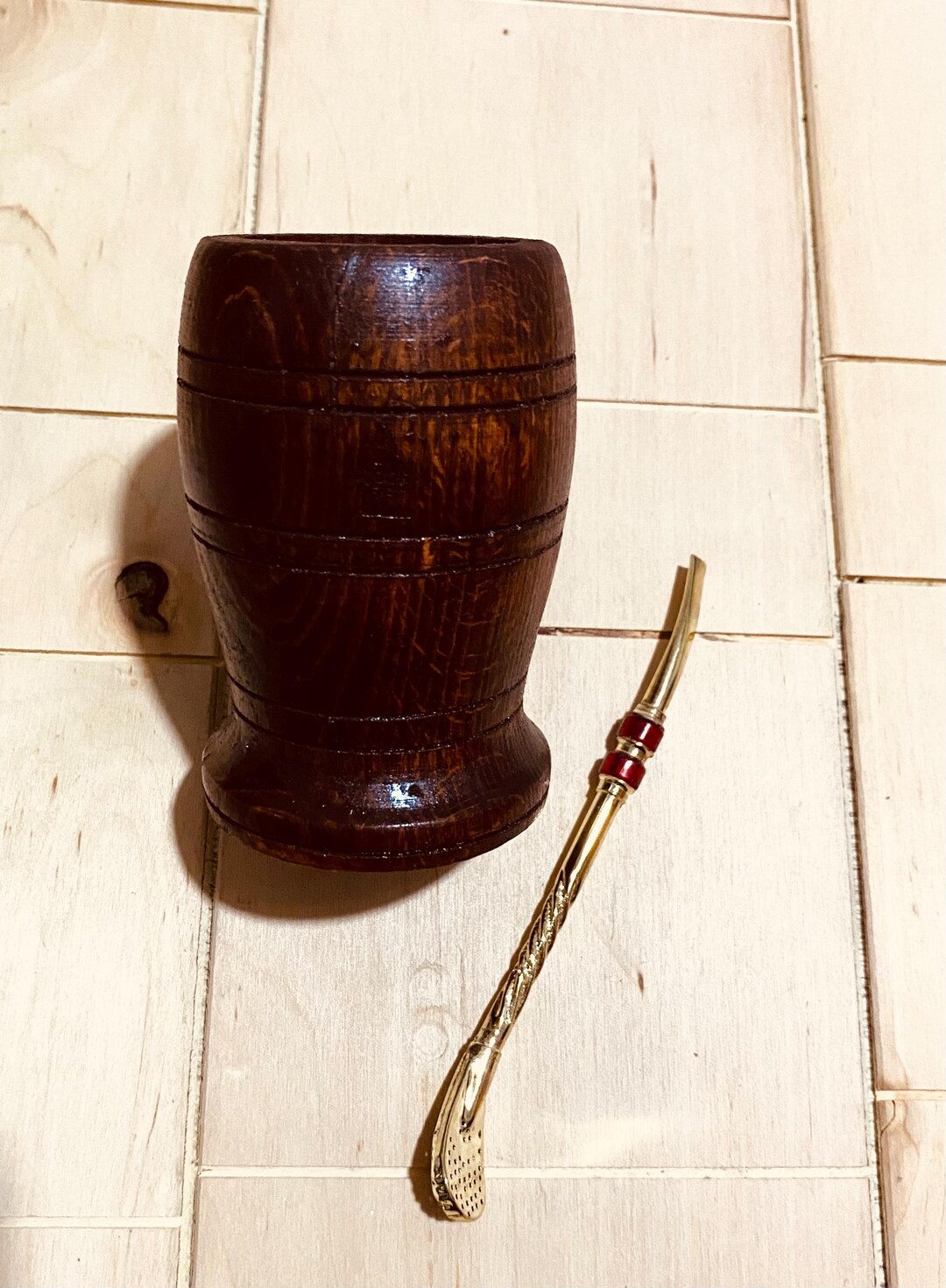 Meta Tea Wooden Cup, Unique Yerba Mate Cup With Straw, Drinking Places ...
