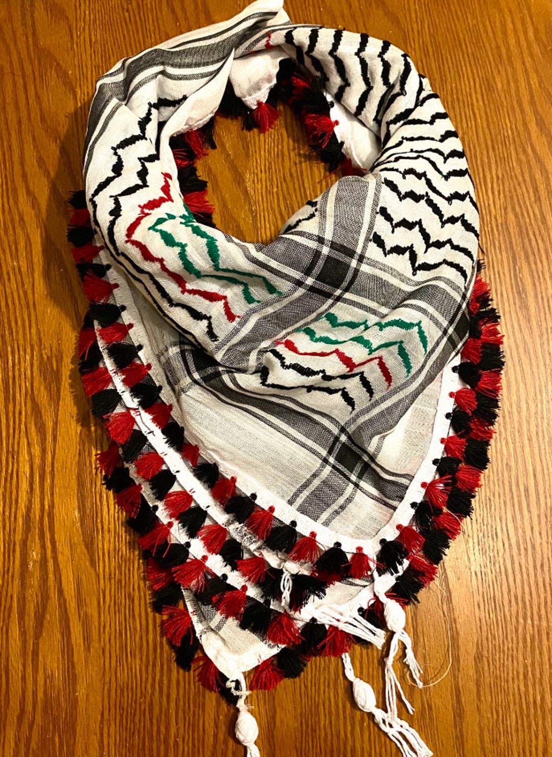 Palestine Flag Scarf, Mixed Colors, Shemagh Keffyeih, Arab Scarf ...