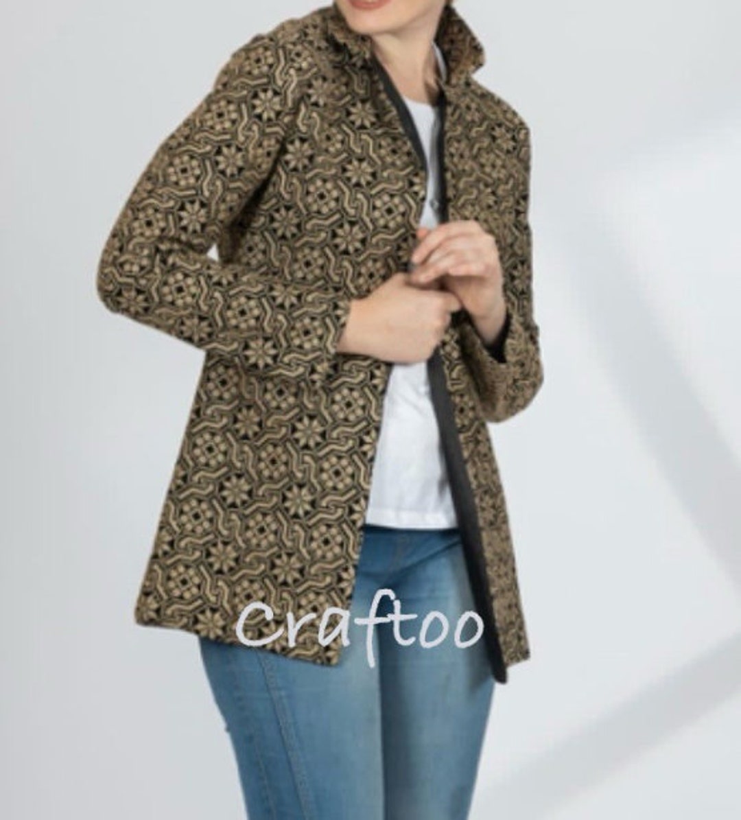 Tatreez Embroidery Palestine Jacket, Tatreez Long Sleeves Vintage Style ...