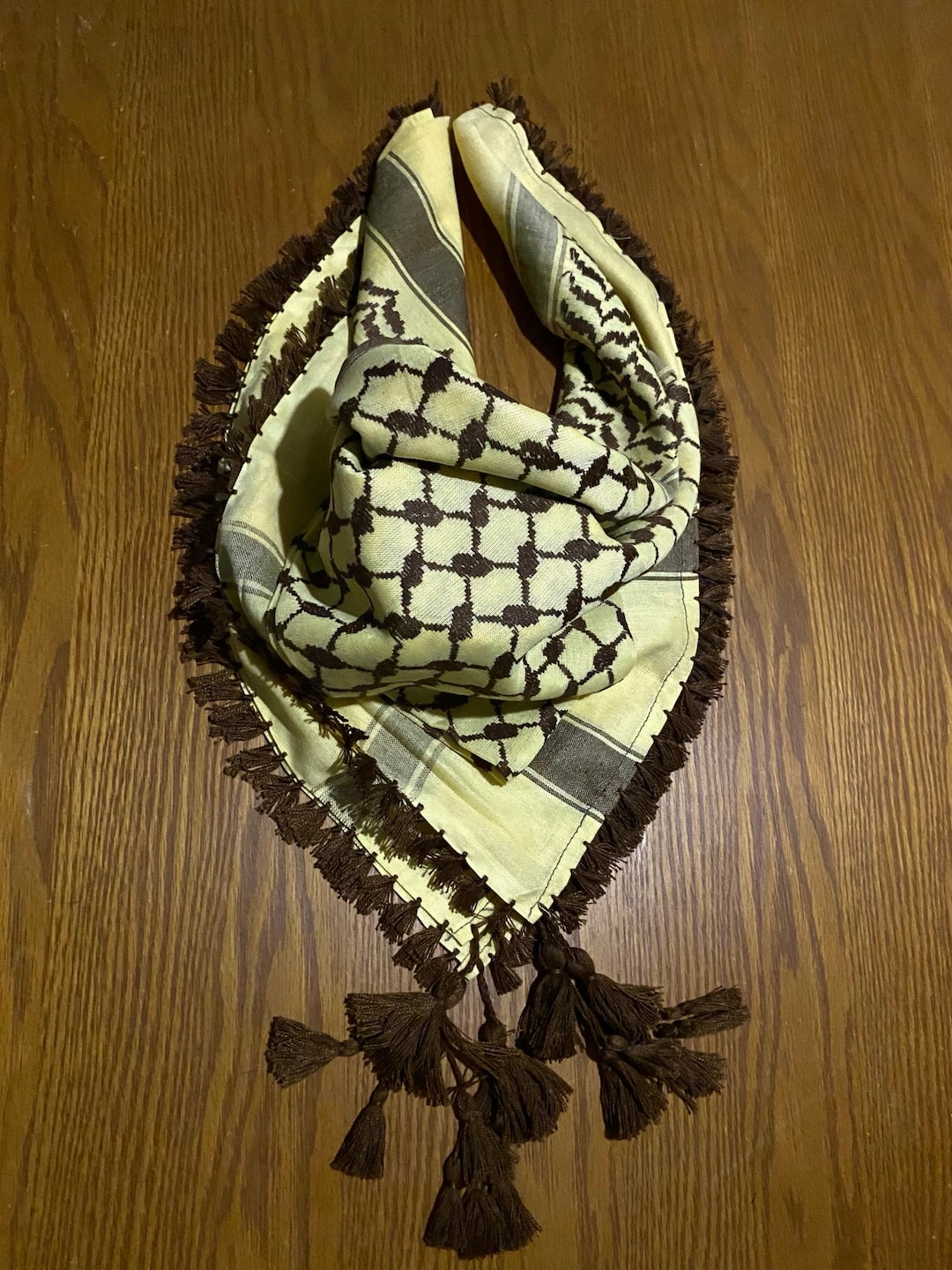 Yellow Palestine Scarf, Unique Arab Scarf Desert Bandana Face Cover ...