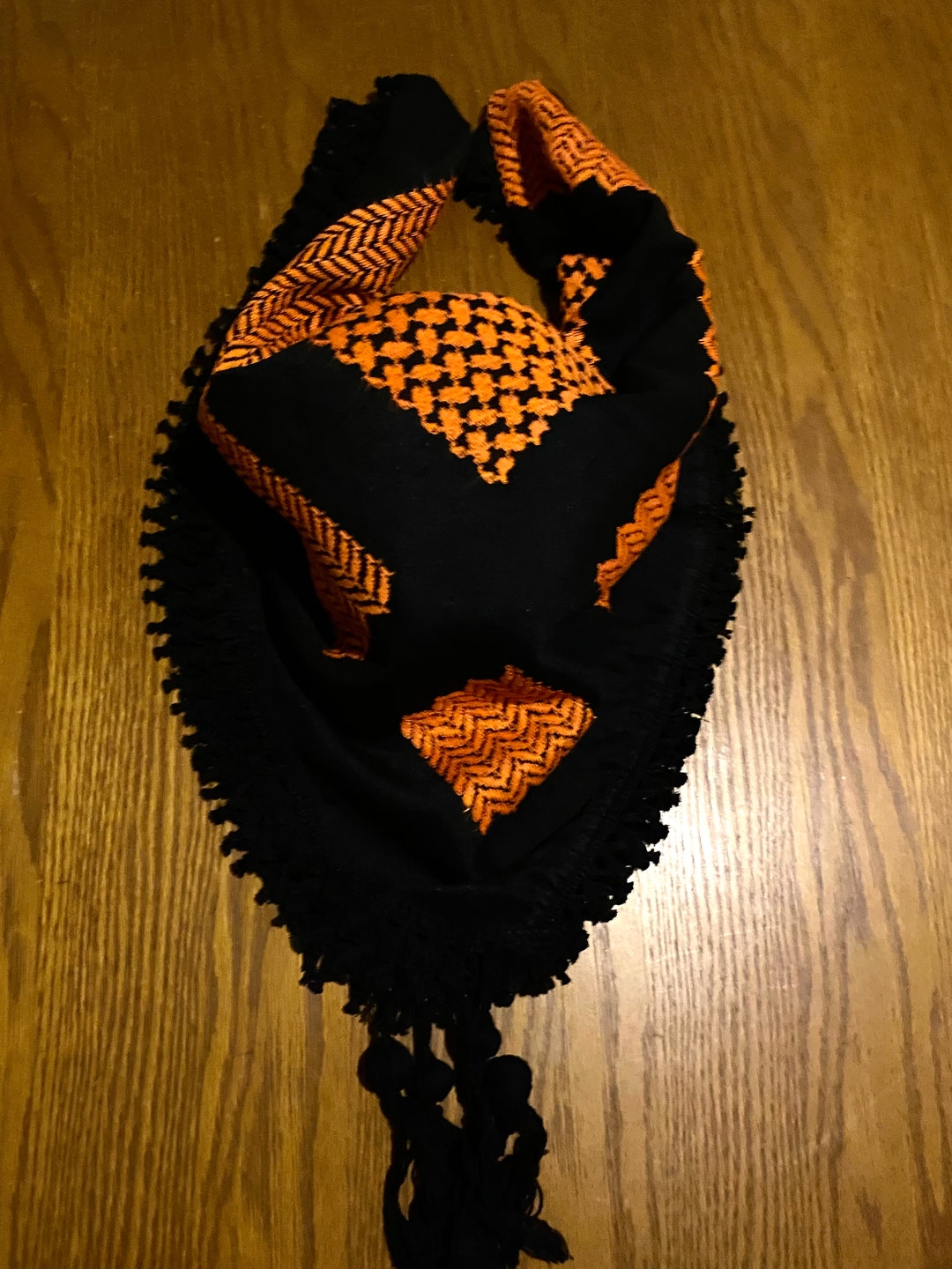 Orange Keffiyeh Palestine Scarf, Unique Arab Scarf Bandana Face Cover ...
