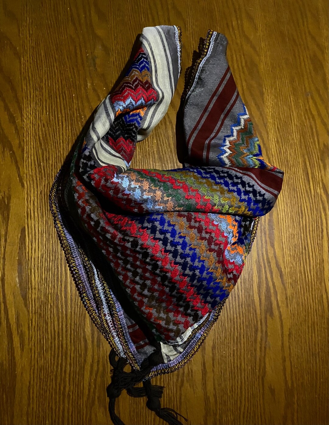Grey Rainbow Unique Palestine Scarf, Sahara Bandana Kofya, Arab Desert ...
