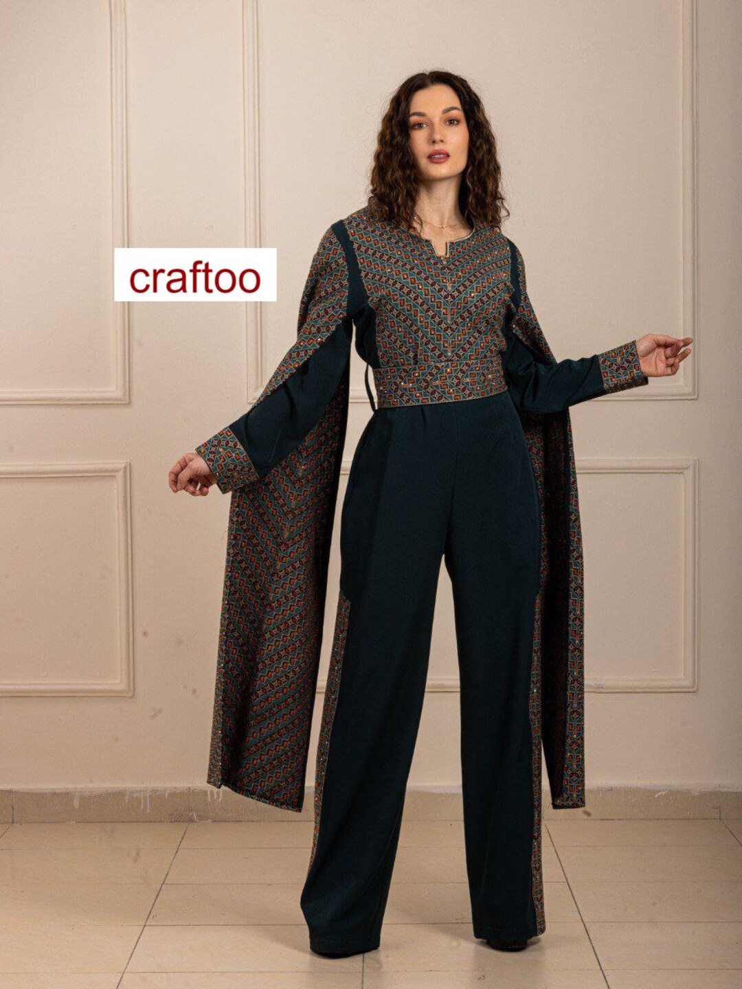 Trousers Embroidery Palestine Outfit, Heritage Palestinian Traditional ...