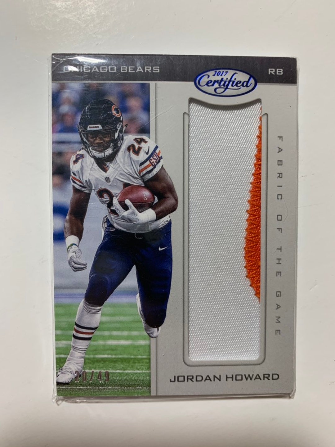 Jordan Howard Rookie Card Jersey 20/49 Chicago Bears NFL Football ...