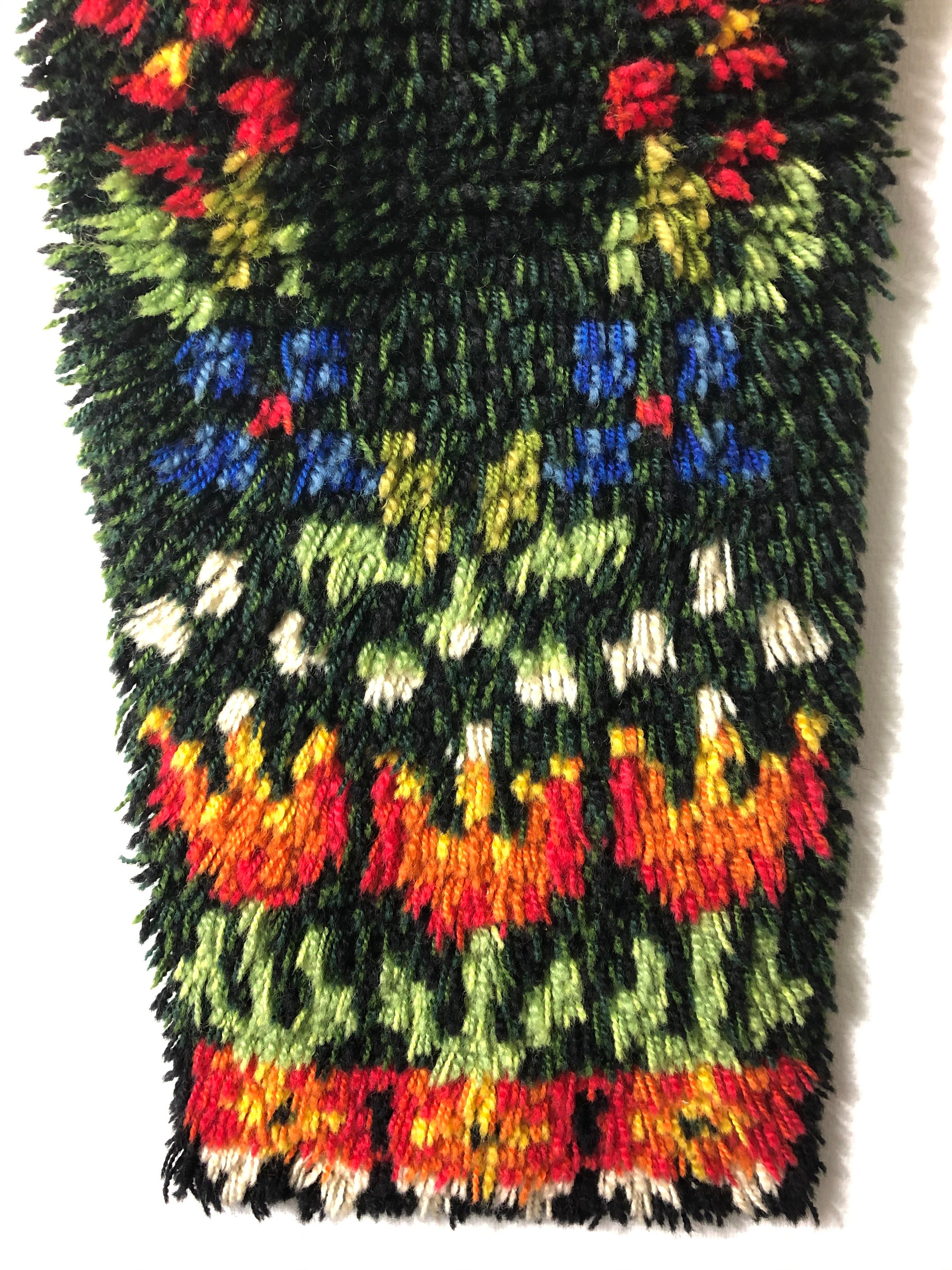 Vintage Rya Shag Rug 60s Design Sweden Wallhanger Art Mid | Etsy