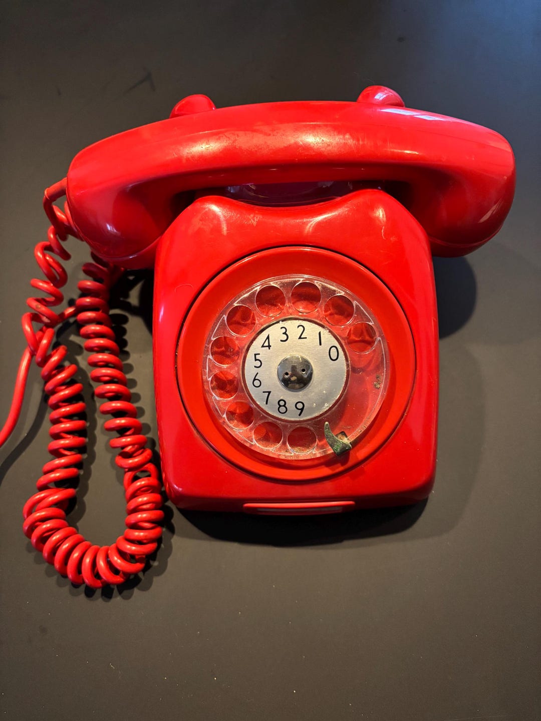 Vintage Dialog Telephone Swedish 60s -70s/ Made in Sweden Red Memphis ...
