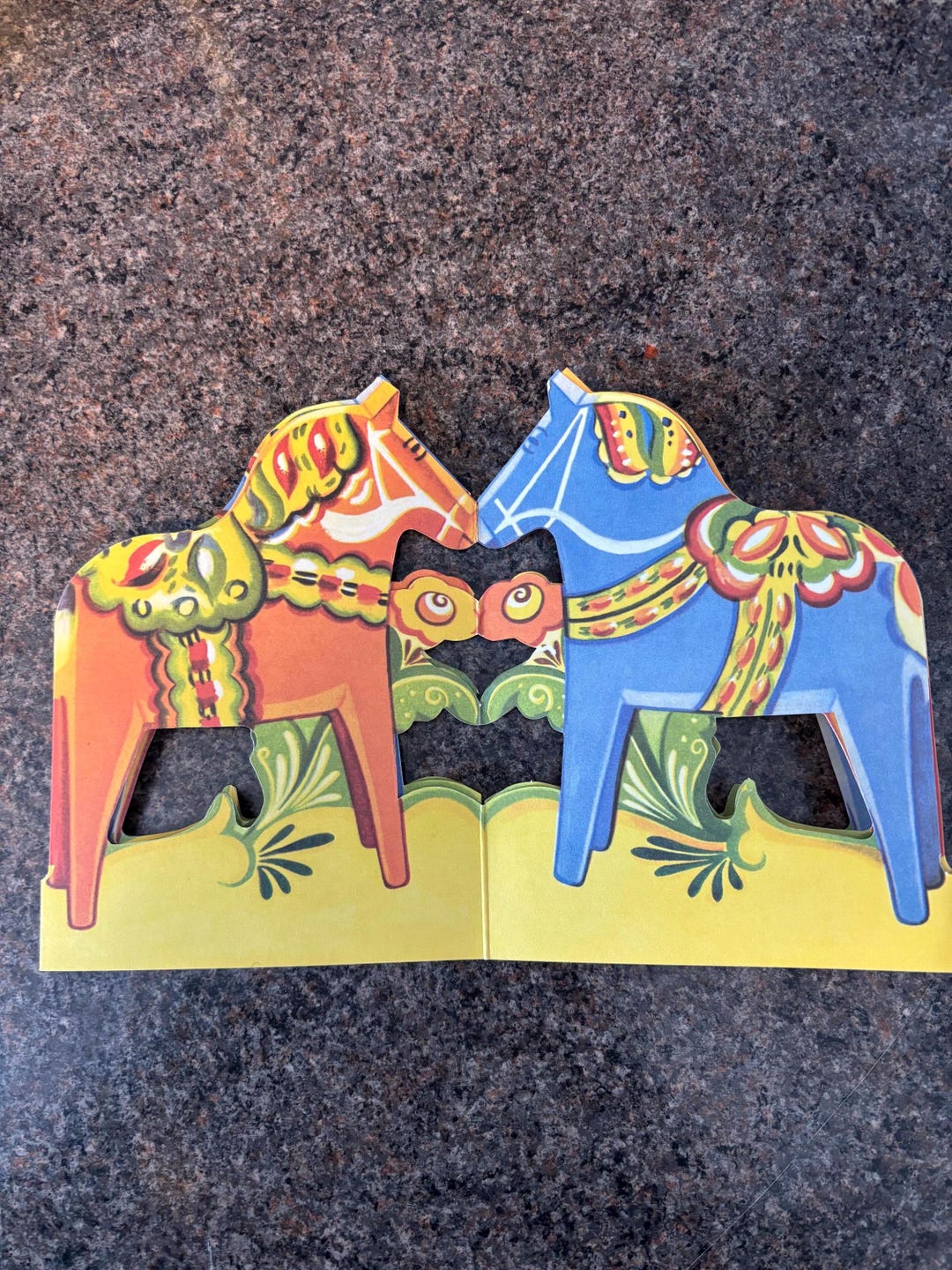 Vintage Swedish Horse Paper Lines Dalarna - Etsy