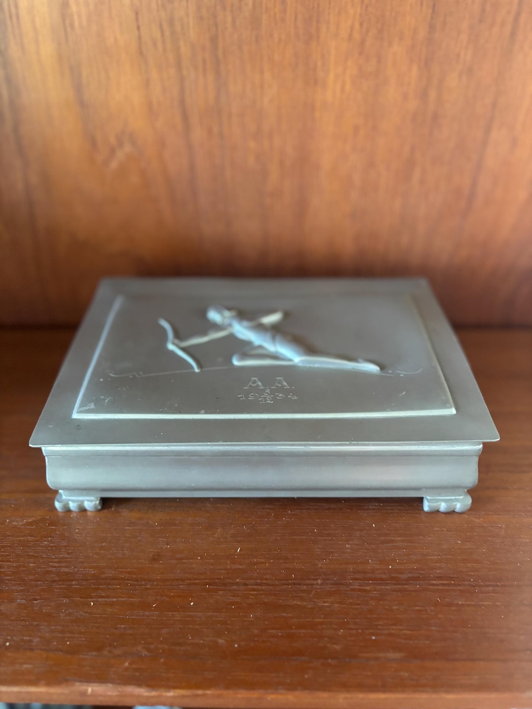 Swedish Grace Pewter Lid Box With Decor of Archer, 1934 - Etsy