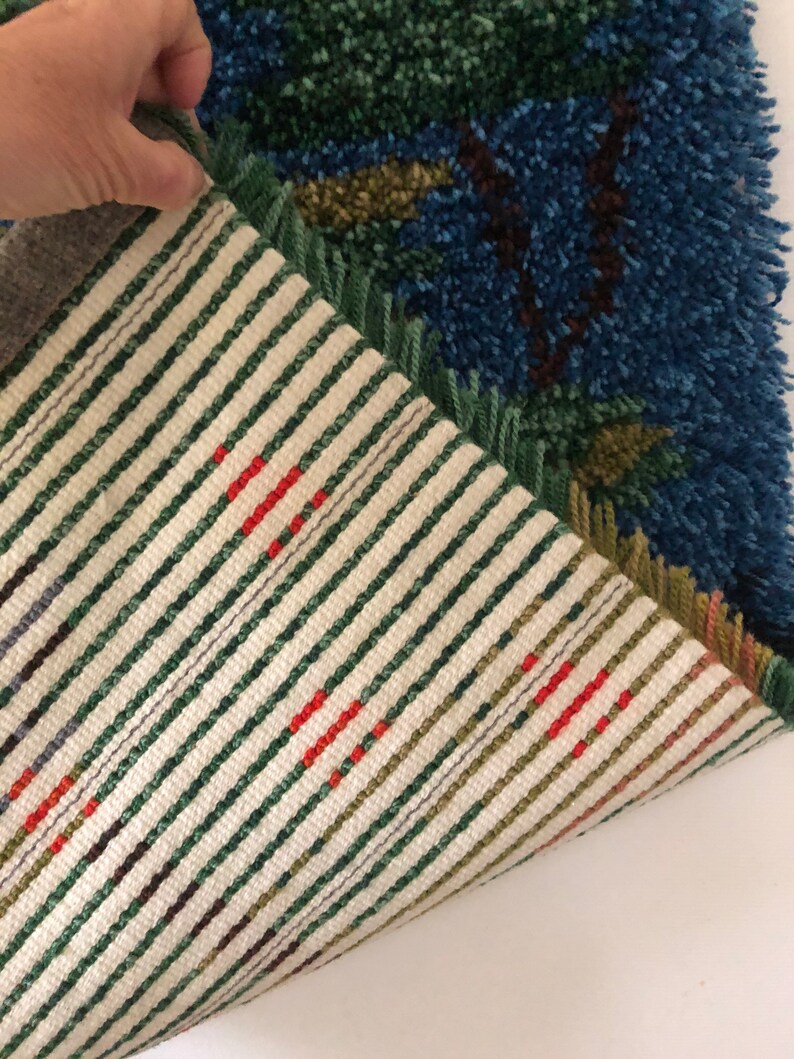 Vintage Rya Shag Rug 60s Design Sweden Wallhanger Art Mid - Etsy