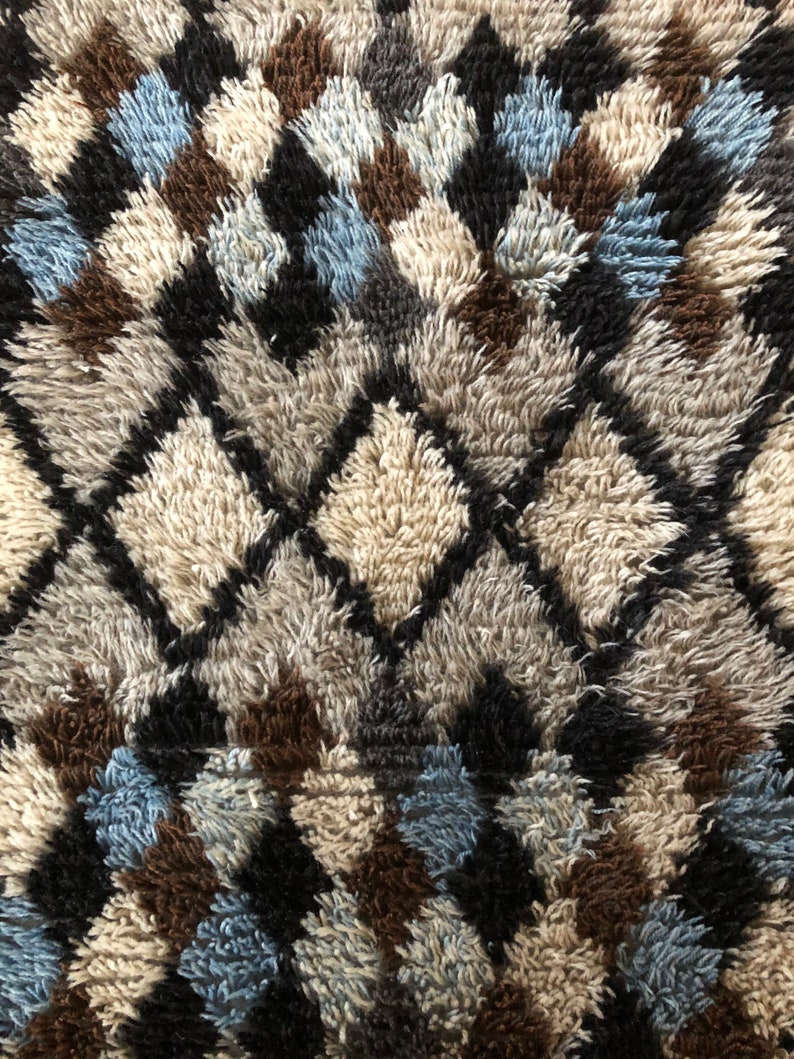 Rya Shag Rug 60s Modern Design Sweden Colorful Vintage - Etsy