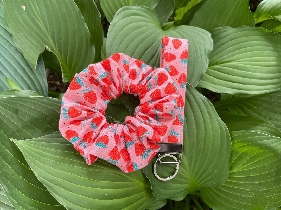 Strawberry Wristlet Key Fob and Scrunchie Set - Etsy
